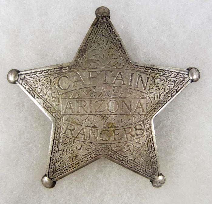 CAPTAIN OF THE ARIZONA RANGERS BADGE