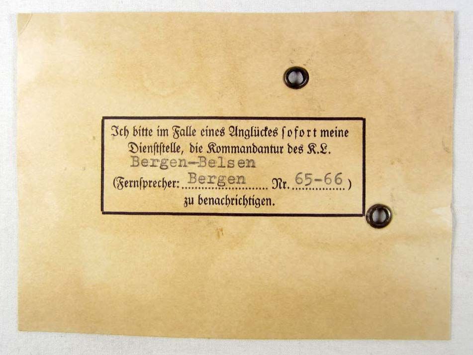 GERMAN NAZI AUSWEIS ID FOR RUDI RUST