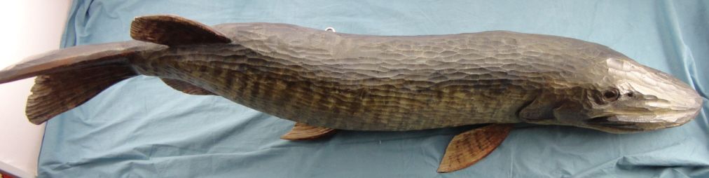 Full Size Chip Carved Wooden Muskie
