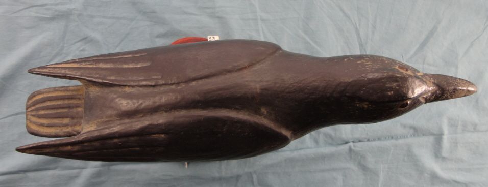 Wooden Raven Decoy (Dallas Valley)