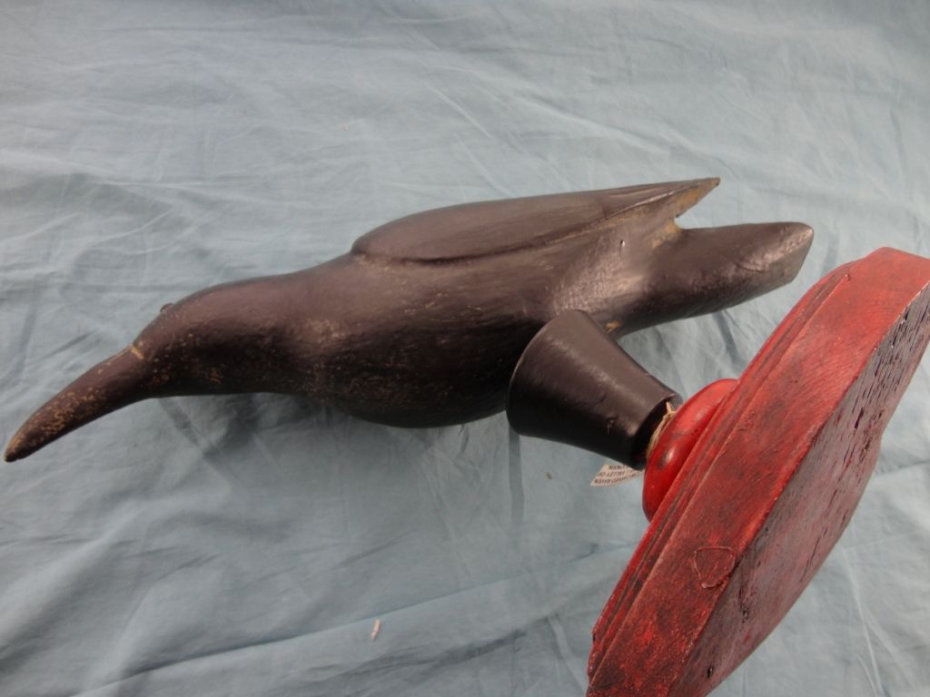 Wooden Raven Decoy (Dallas Valley)