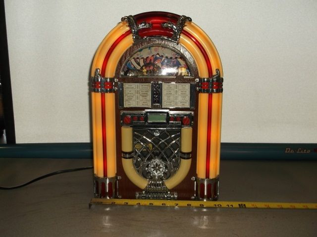 CD Juke Box Player 10" wide x 17" Tall CD Juke Box Wurlitzer style