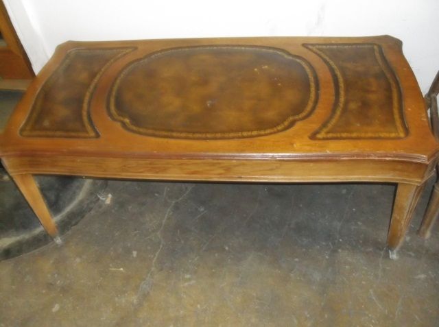 Coffee Table With Leather Top Inserts