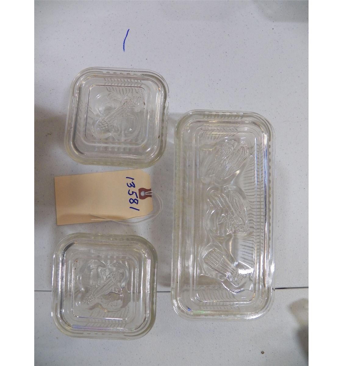 Pyrex Refrigerator Set 3 Bowel Set Clear Glass