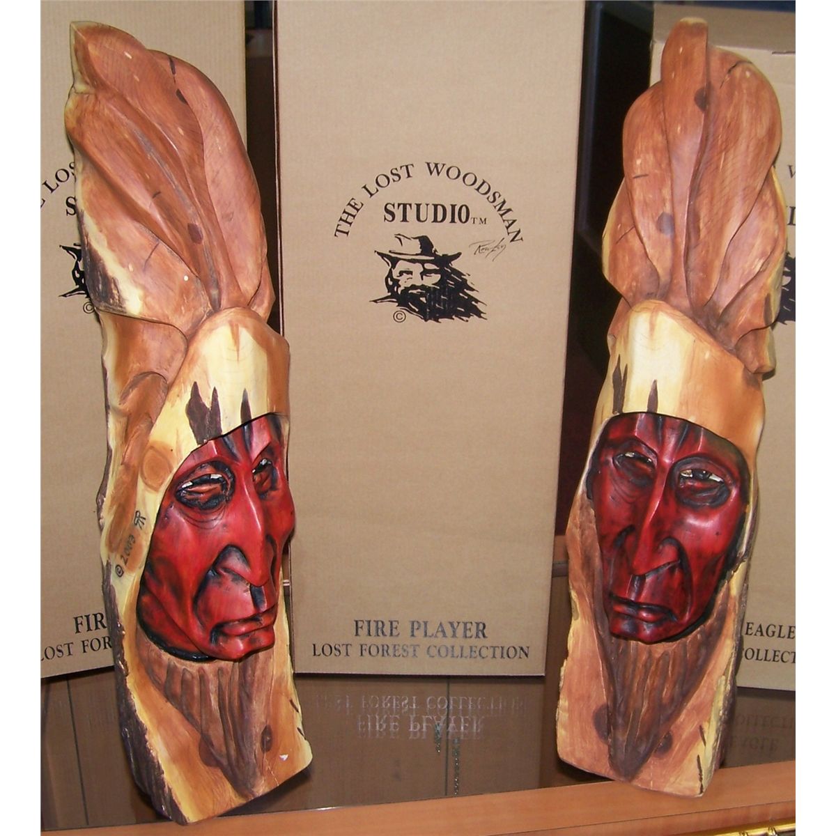 RICK ROWLEY (3X$) "FIRE PLAYER" NEW LIMITED EDITION RESIN SCULPTURES ...