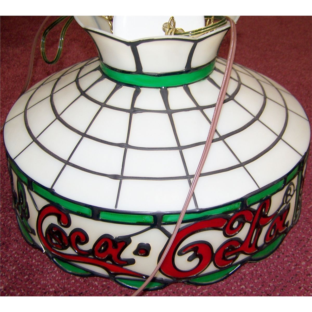 COCA-COLA TIFFANY STYLE PLASTIC LAMP SHADE