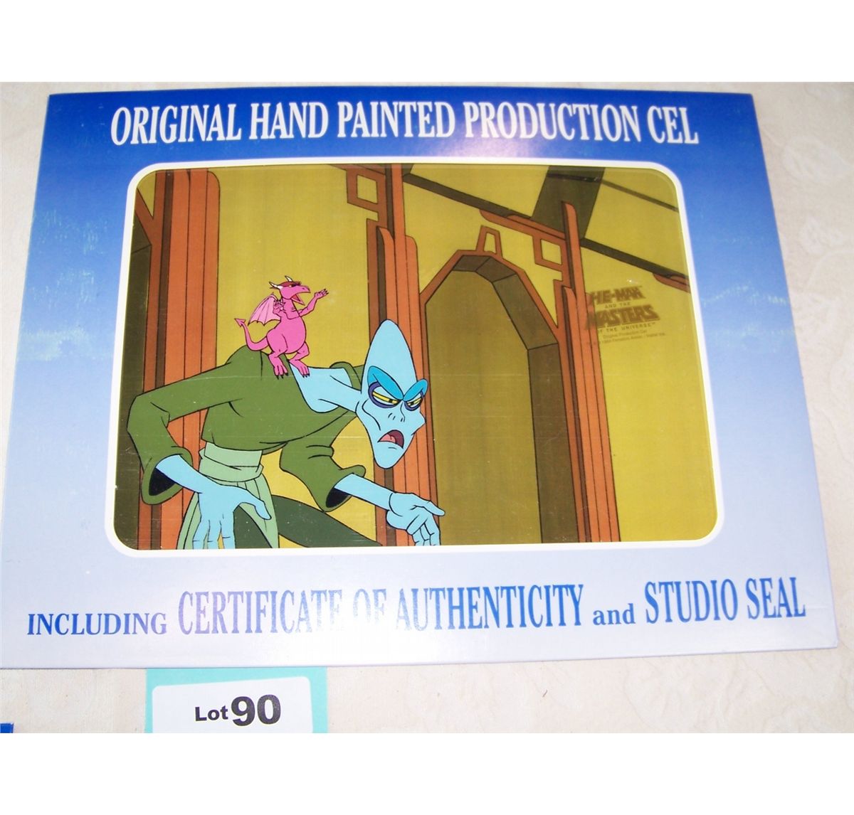 "HE-MAN" ORIGINAL PRODUCTION ANIMATION CEL WITH AZROG THE DRAGON