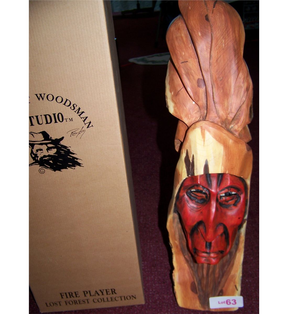 "FIRE PLAYER" RICK ROWLEY SCULPTURE FROM THE LOST WOODSMAN STUDIO, 2003 ...