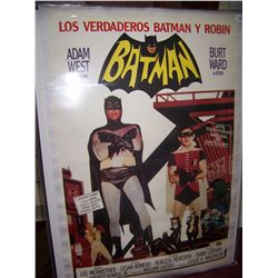 RARE "BATMAN" SPANISH POSTER ON CANVAS