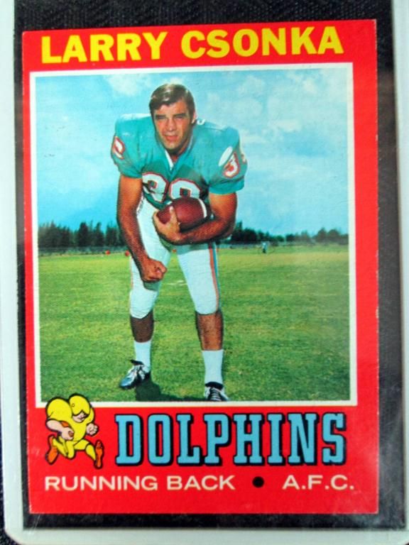 2 1971 Topps Larry Csonka Football Cards