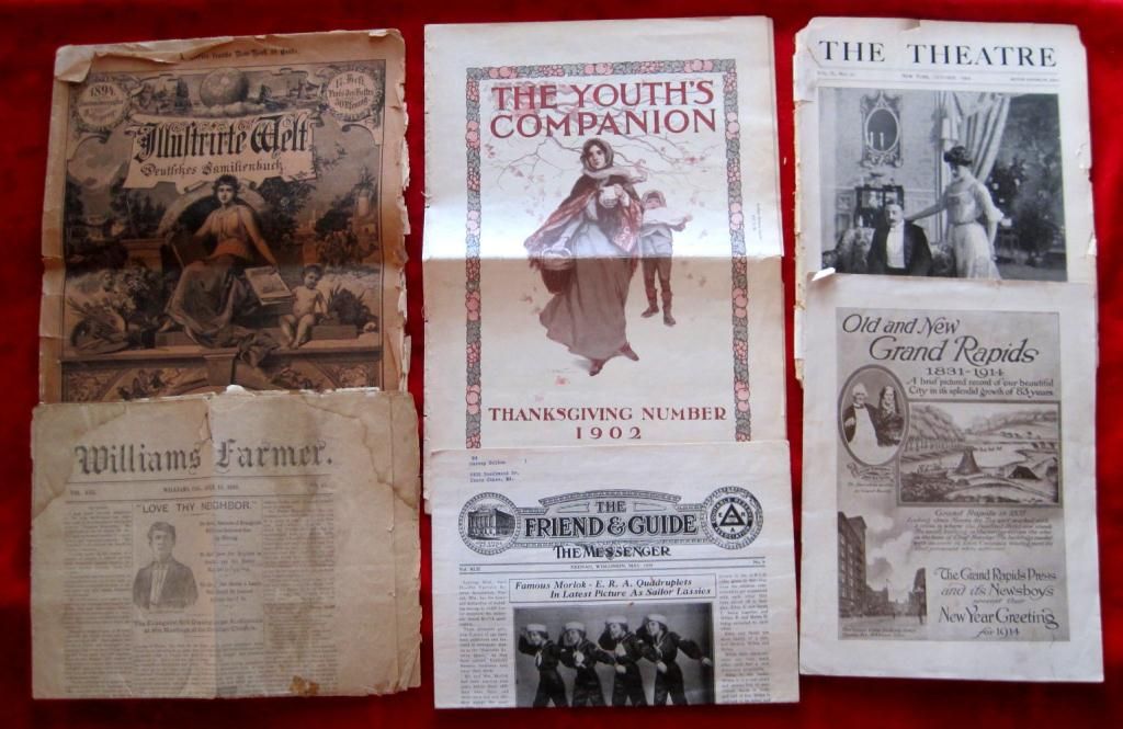 Lot of 1890's & Early 1900's Newspapers/Magazines