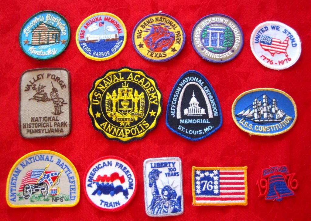 Lot of 14 Different US Historical Places Patches