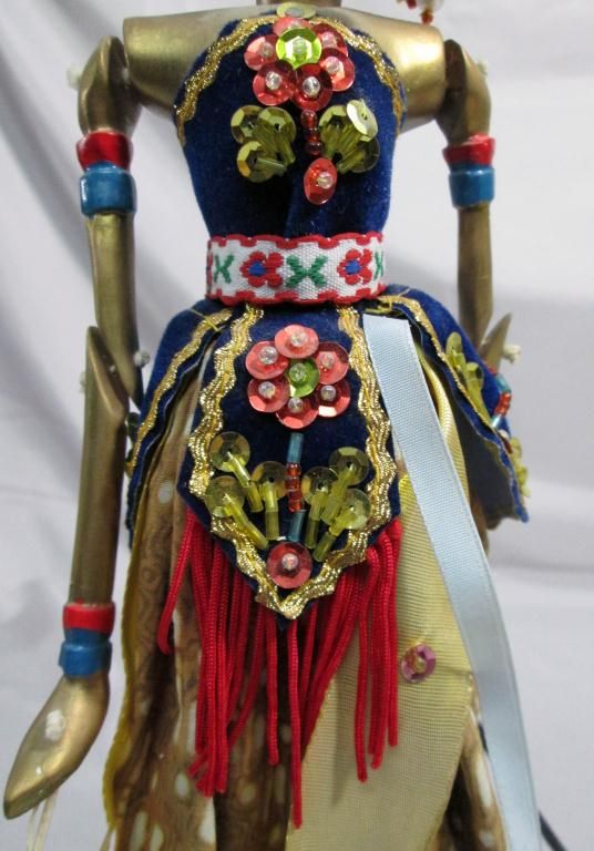 Stick Puppet And Japanese Geisha Doll