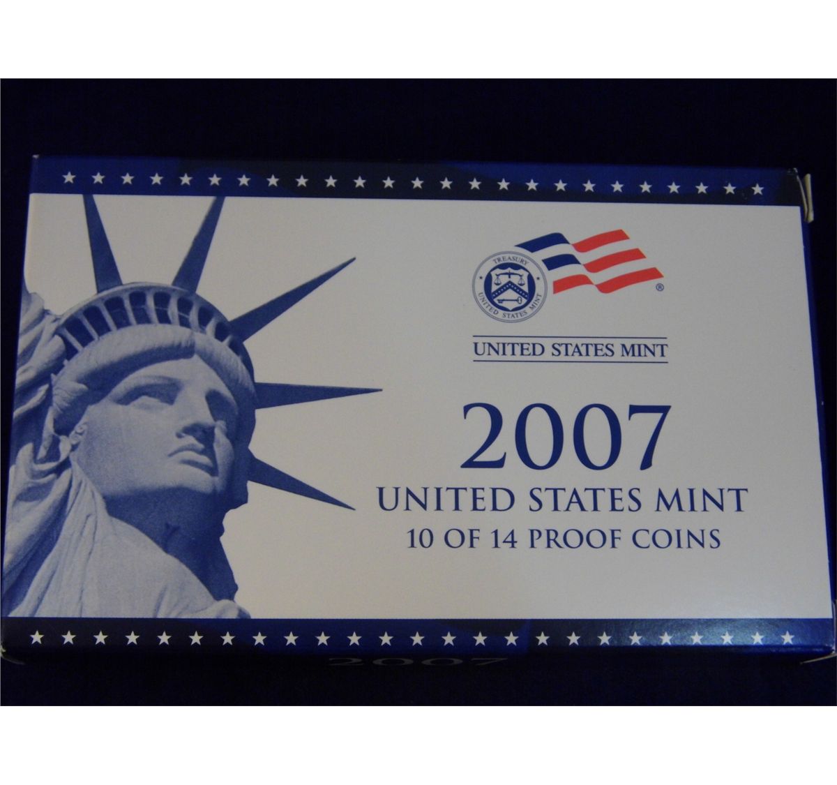 2007 US Mint Proof Set - 10 of 14 proof coins & Presidential $1 Coin ...