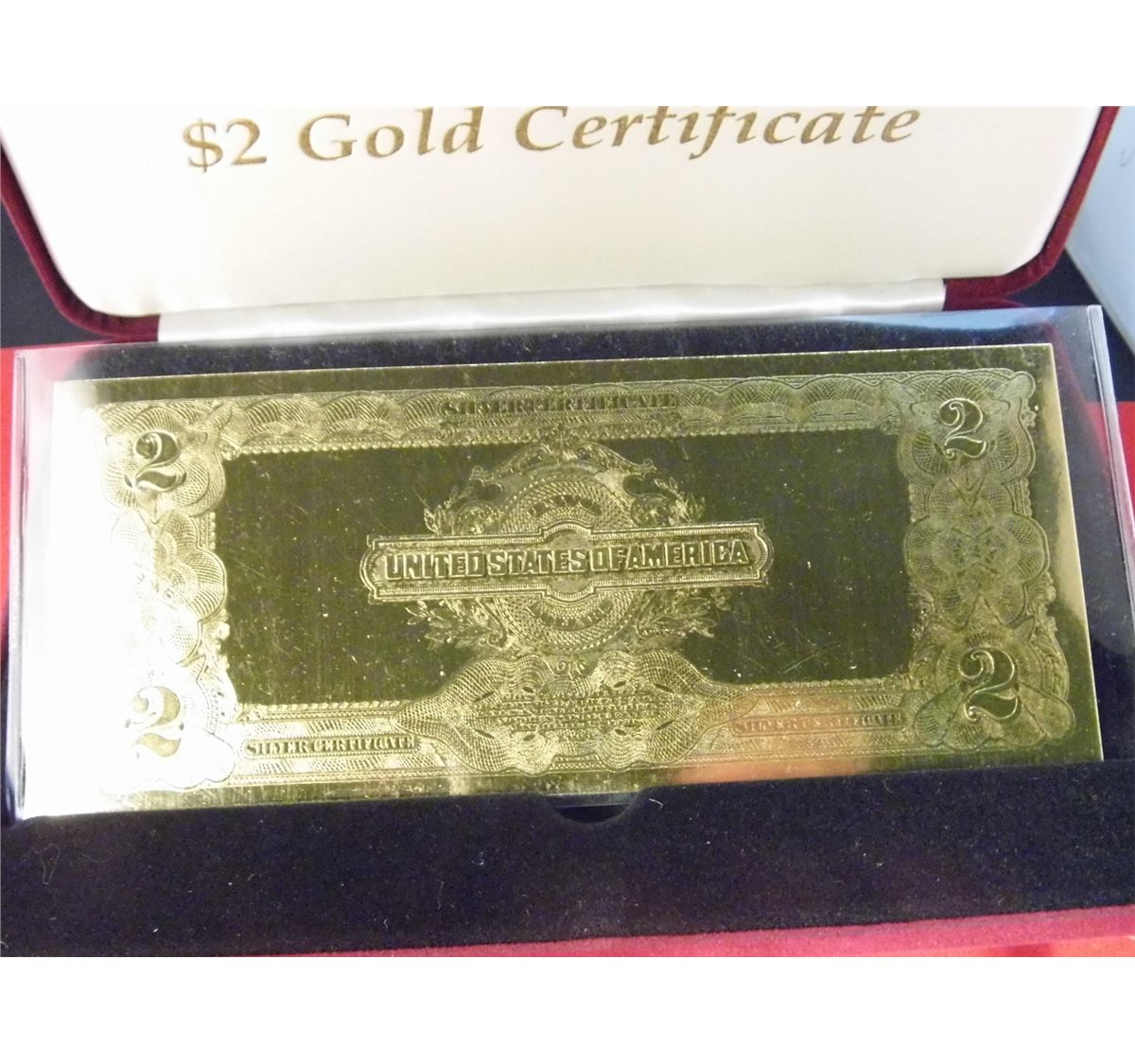National Collectors Mint - 2000 Gold Certificate Note - Authentic $2 ...