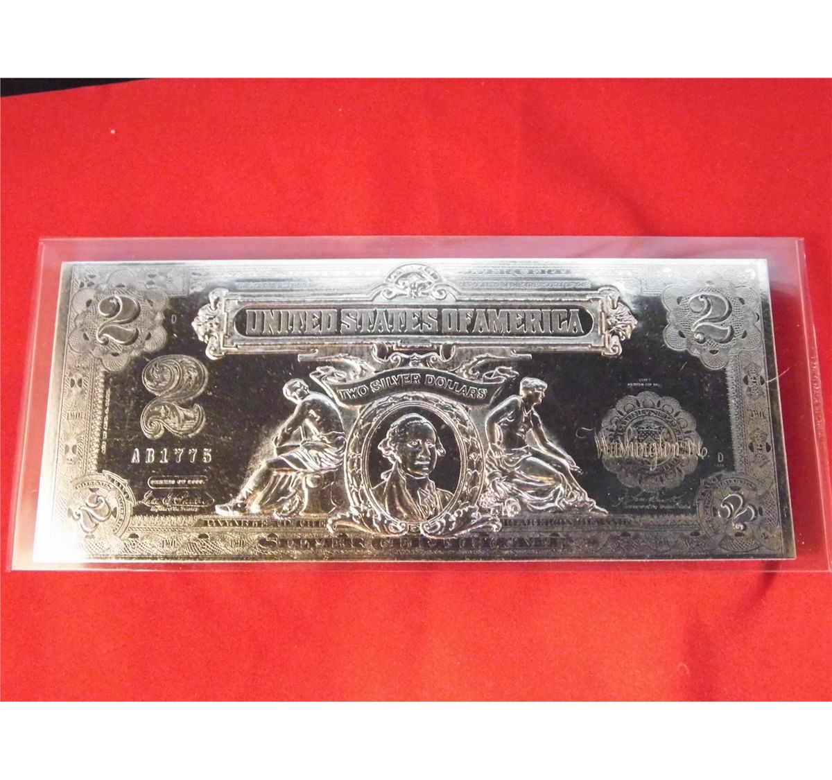 National Collectors Mint - $2 Silver Certificate Note - Perimeter 21 in ...