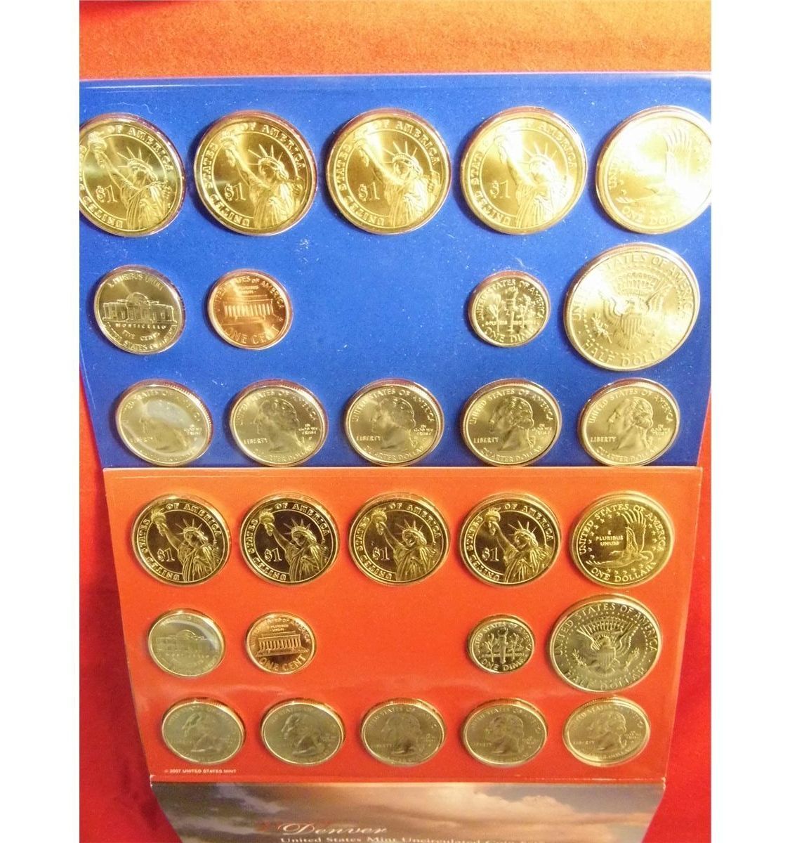 2007 US Mint Uncirculated Coin Set - Denver and Philadelphia