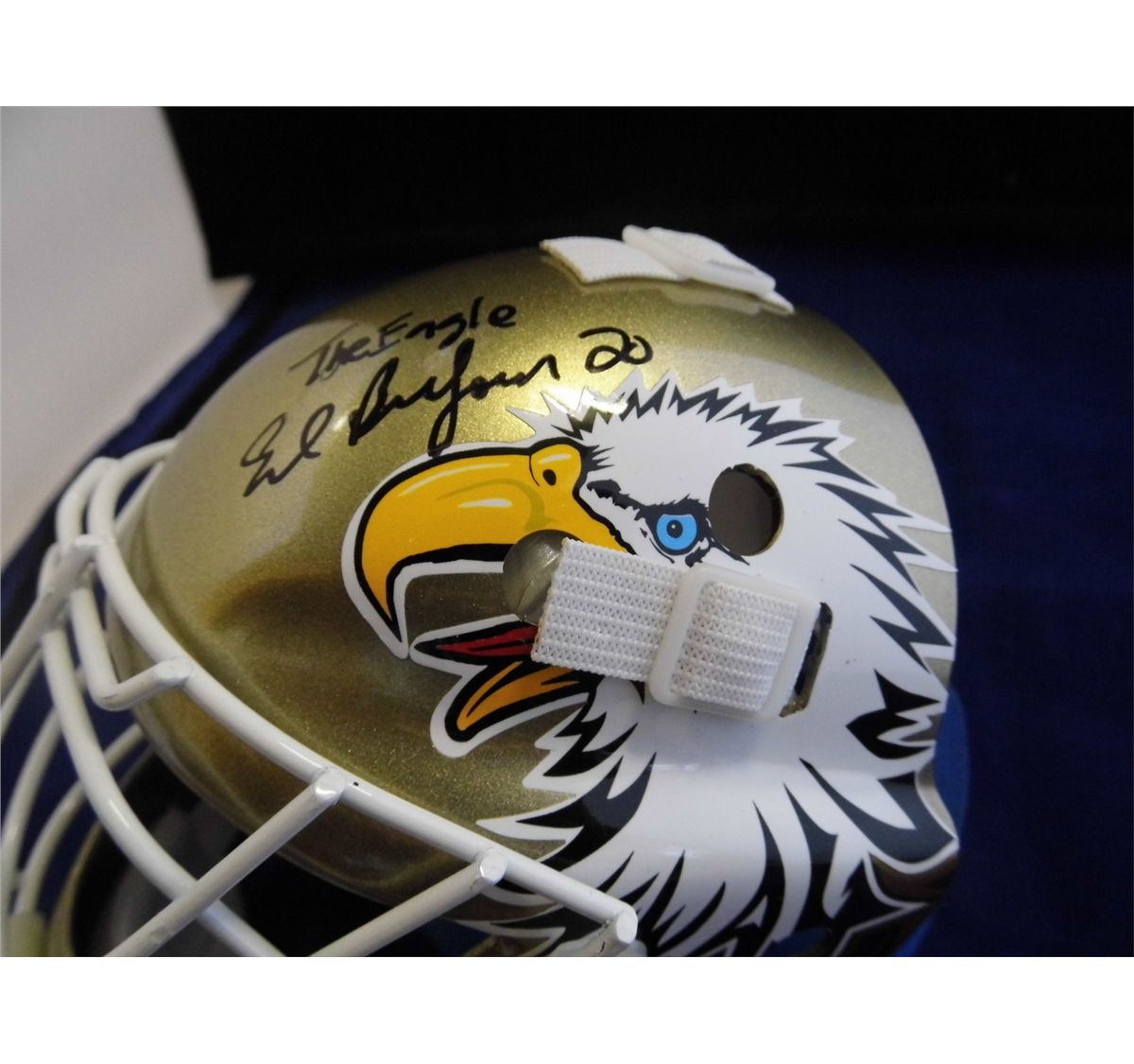 Eddie "The Eagle" Belfour #20 autographed mini goaltender mask - Dallas ...