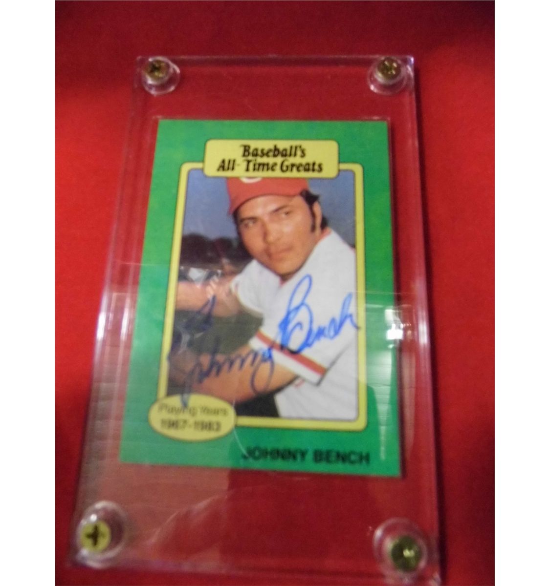 Autographed Johnny Bench - Playing Years 1967 -83 - Baseball All Time ...