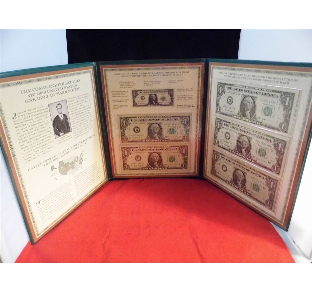 The Complete Collection of 1963 U.S. One-Dollar "BARR NOTES" (5 - $1 ...