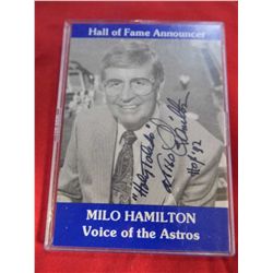 Hall of Fame Announcer - Milo Hamilton - Voice of the Astros