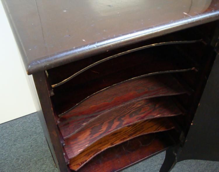 Antique Wood 6 Shelf Record Sheet Music Storage Cabinet antique-wood-6-shelf-record-sheet-music-storage-cabinet