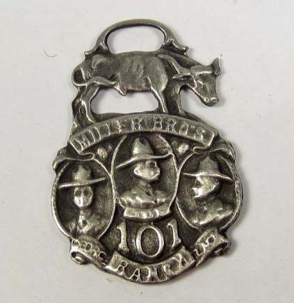 1407 - MILLER BROS. 101 RANCH COWBOY POCKET WATCH FOB