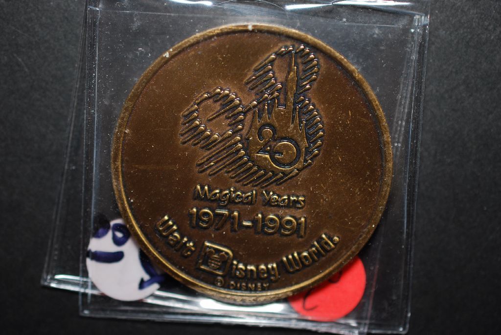 1971-1991 Walt Disney World 20 Year Anniversary Token; EST. $5-10