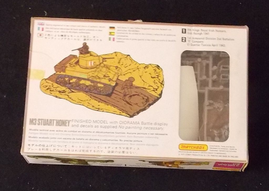 Matchbox - 1/76 M3-A1 Stuart "Honey" Tank Model Ki Scale Model Figures ...