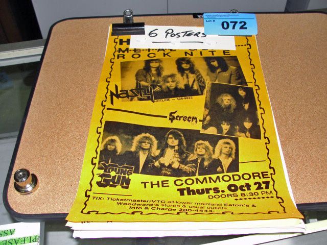 Lot of 6 rock band advertisment posters