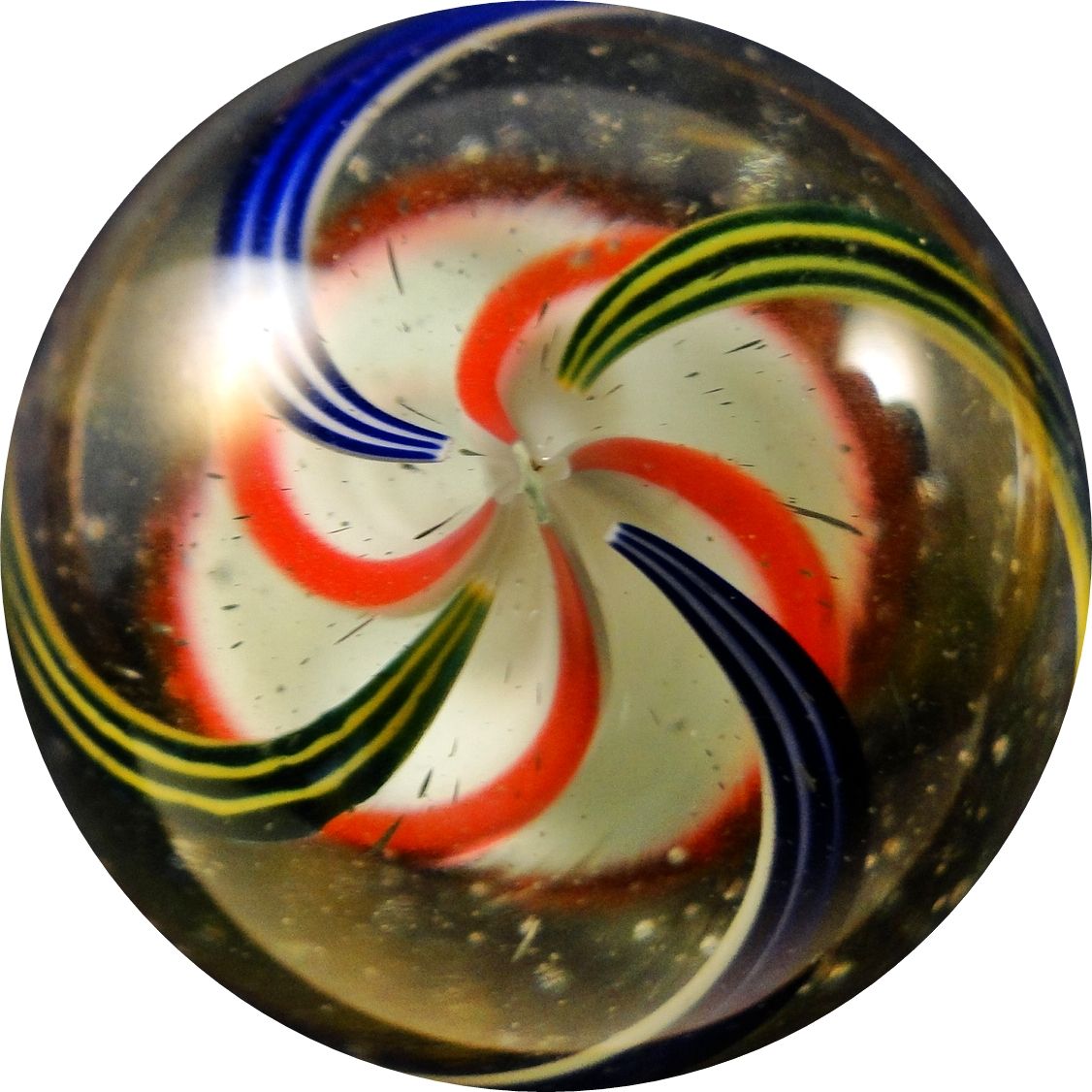 Marbles - Swirl: Lobed Solid Core, 1-3/8" Polished