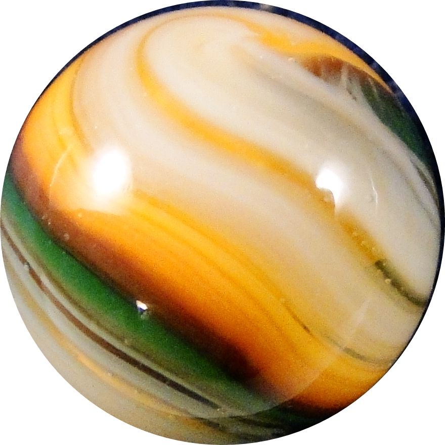 Marble: (Lot 3) Akro Agate. Popeye Corkscrew. 5/8". Mint 9.8
