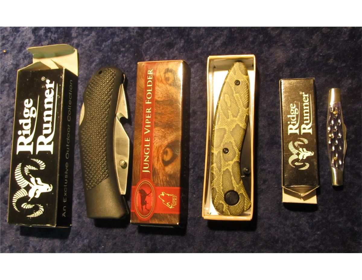 700. Jungle Viper Folder, Ridge Runner Skinner & Ridge Runner Folder.
