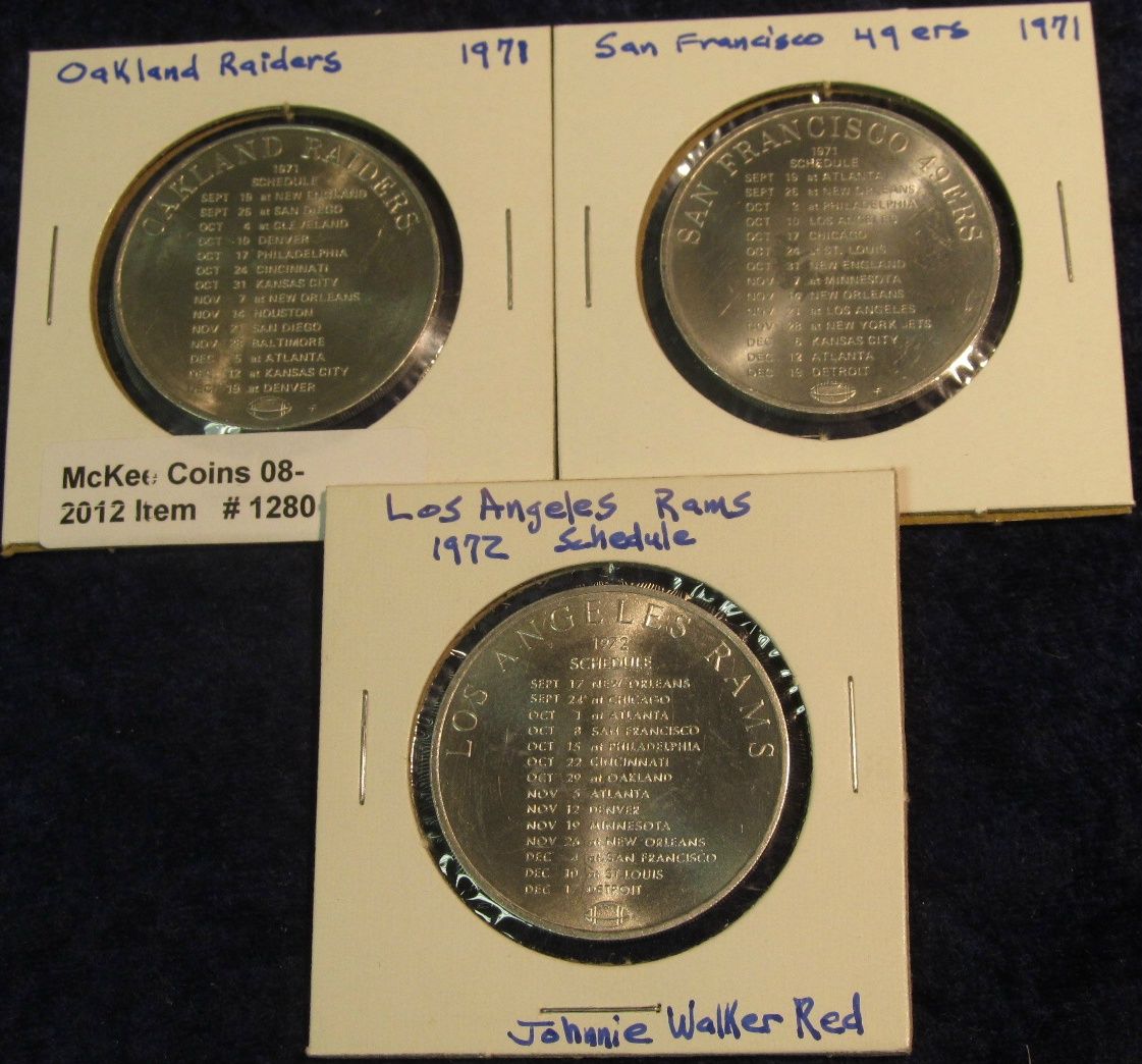 1280. 1971 Oakland Raiders, 1971 San Francisco 49 ers. & Las Angeles ...