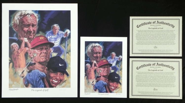 2) Robert Tanenbaum The Legends of Golf Prints