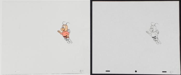 Waving Original Cel Drawing Production Cheerios Buzz