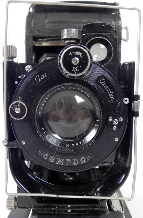 Antique Ica Dresden Compur Large Format Folding Camera