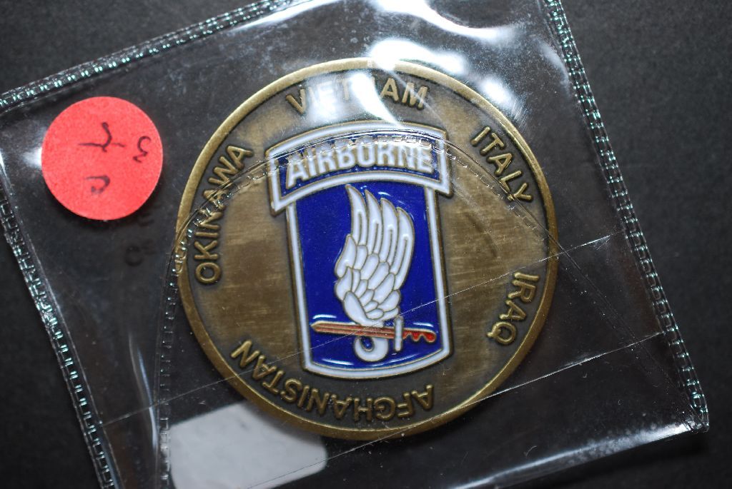 173rd Airborne Brigade Texas Chapter XIII Military Challenge Coin; Iraq ...