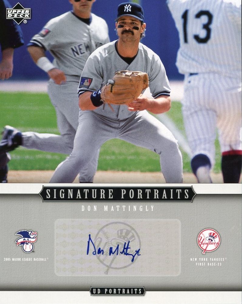 Don Mattingly 2005 UD Portraits Signature Portraits Auto 8 x 10 #MA