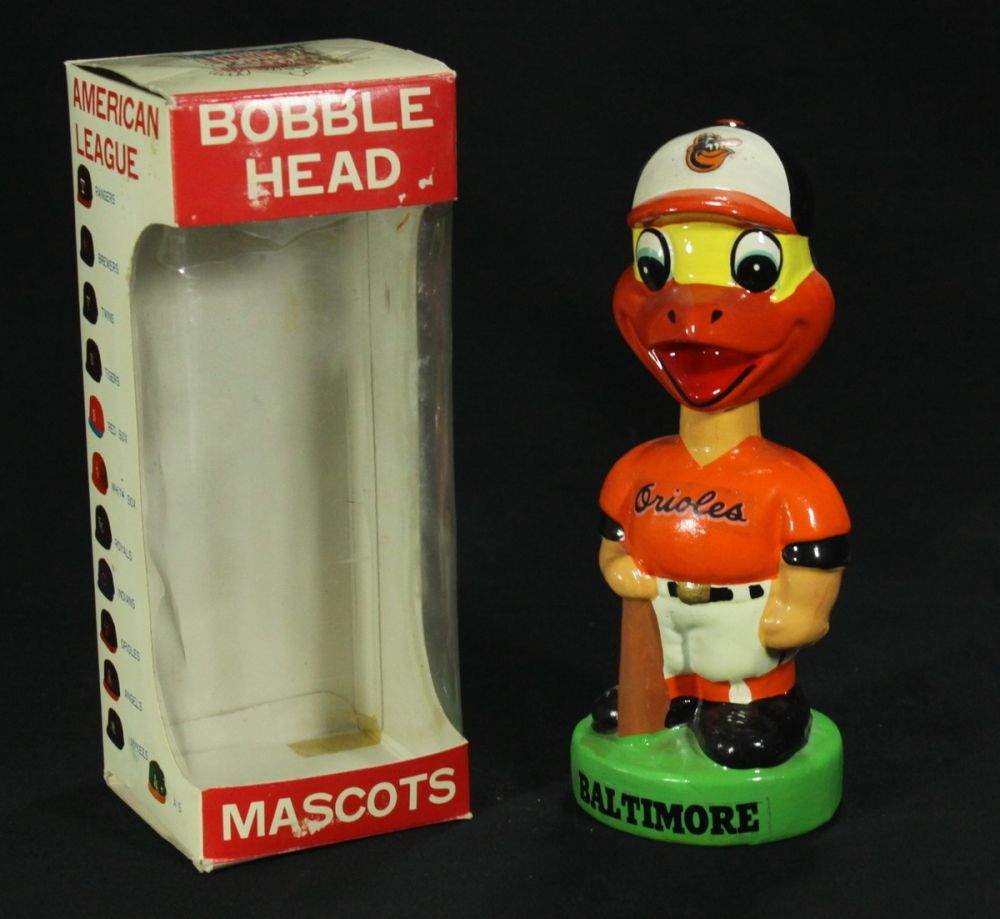 1960's Baltimore Orioles Vintage Bobblehead Nodder with Original Box