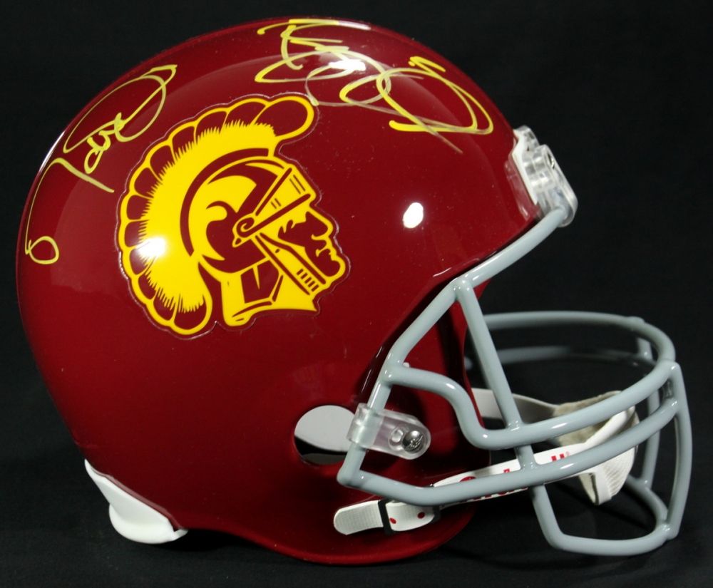 Reggie Bush & Matt Leinart Signed USC Full-Size Helmet (Bush & Leinart ...