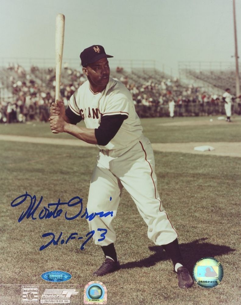 Monte Irvin Signed Giants 8x10 Photo Inscribed "HOF 73" (MLB & TriStar)