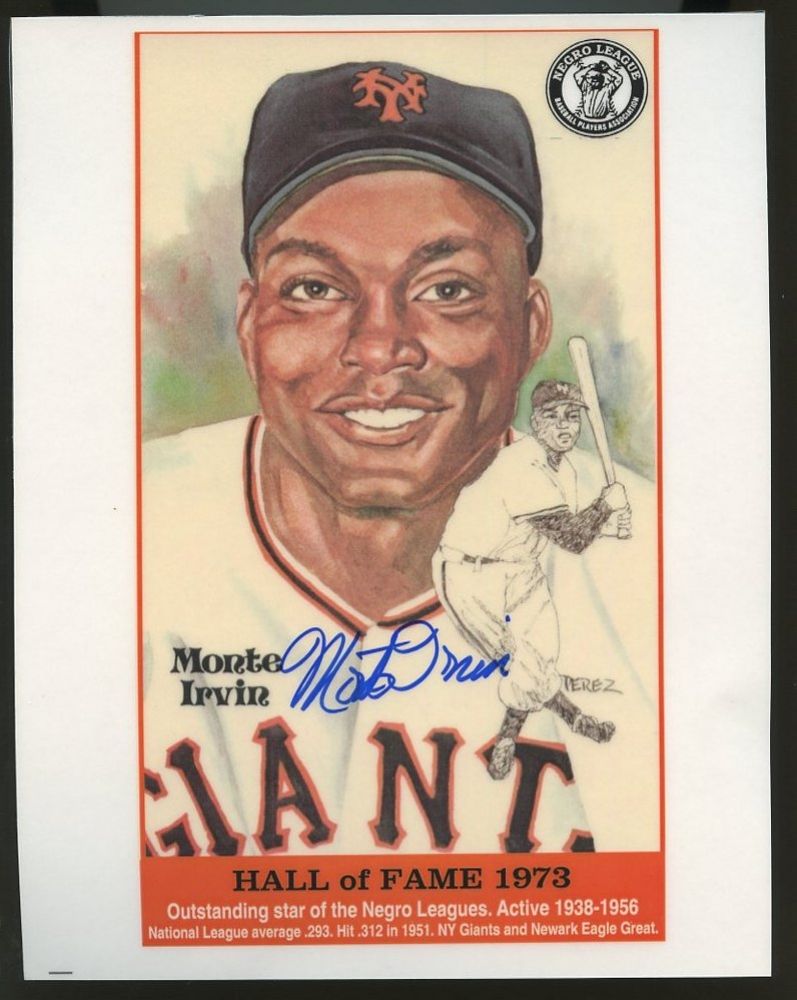 Monte Irvin Signed Giants 8x10 Photo (PA LOA)