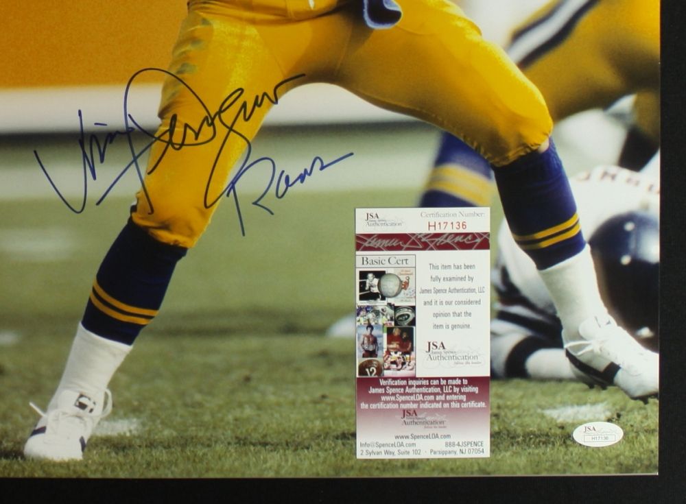 Vince Ferragamo Signed Rams 16x20 Photo (JSA COA)