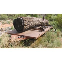 20' triple axle equipment trailer w/4' dovetail-log bunks and ramps,