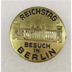 GERMAN NAZI REICHSTAG BESUCH IN BERLIN BADGE