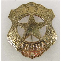 OLD WEST US MARSHAL LAW BADGE