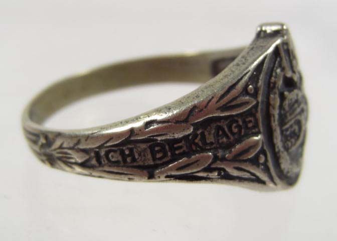 GERMAN NAZI ARMY TANK CORPS ARMOR OFFICERS RING