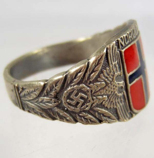 STERLING SILVER GERMAN NAZI WIKING SS NORDLAND RING