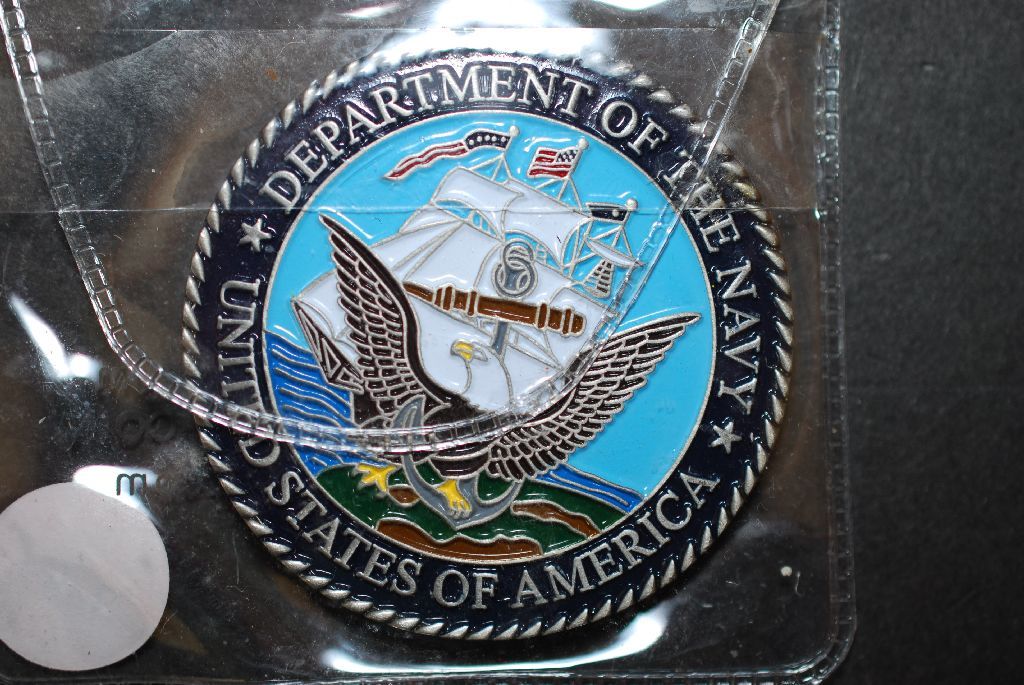 Department Of The Navy United States Of America Military Challenge Coin ...